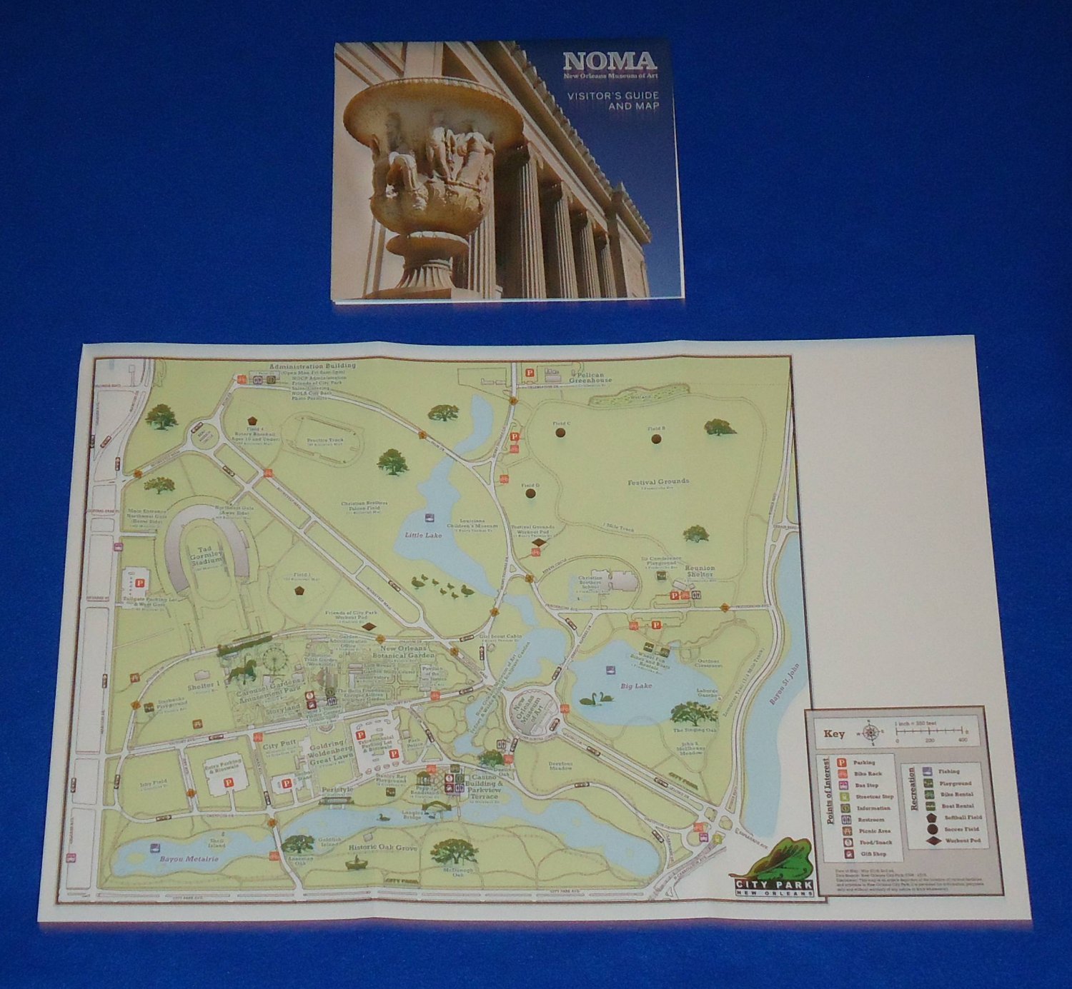 BRAND NEW STUPENDOUS NEW ORLEANS MUSEUM OF ART MAP FLYER + BONUS CITY ...