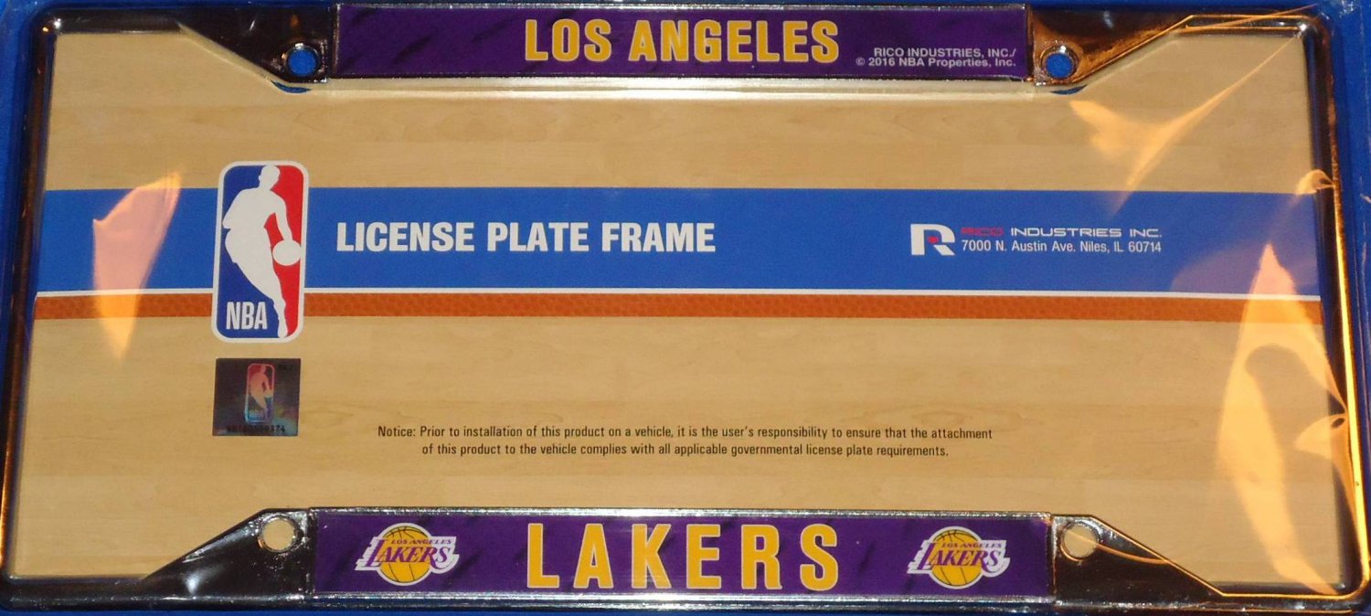 BRAND NEW LOS ANGELES LAKERS CHROME AUTO LICENSE PLATE FRAME NBA TEAM ...