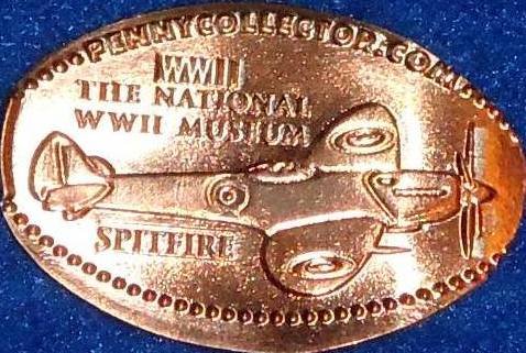 NATIONAL WORLD WAR II MUSEUM MILITARY SPITFIRE AIRPLANE PENNY SOUVENIR ...