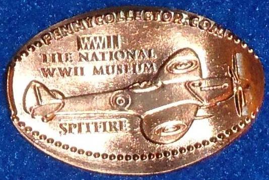 NATIONAL WORLD WAR II MUSEUM MILITARY SPITFIRE AIRPLANE PENNY SOUVENIR ...