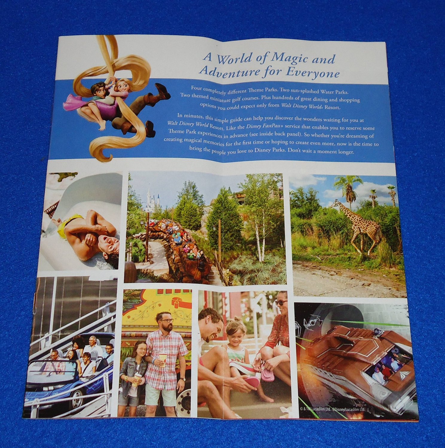 "WALT DISNEY WORLD" FOUR THEME PARKS OF FUN GUIDE MAP MAGIC KINGDOM ...