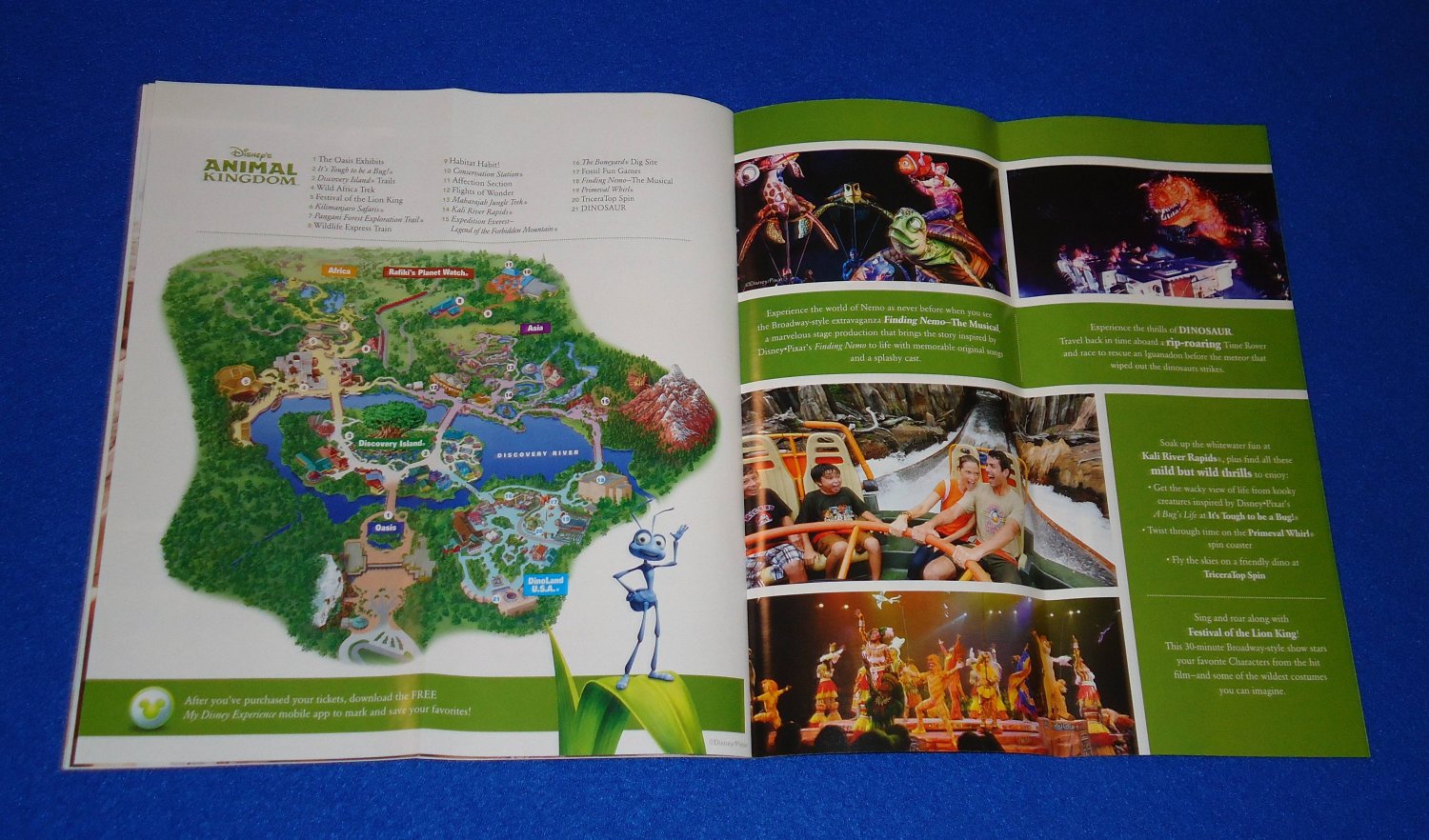 "WALT DISNEY WORLD" FOUR THEME PARKS OF FUN GUIDE MAP MAGIC KINGDOM ...