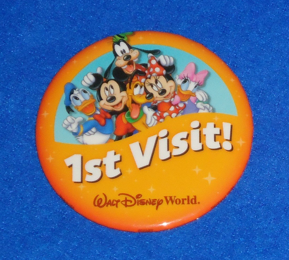 BRAND NEW EXTRAORDINARY WALT DISNEY WORLD FIRST VISIT BUTTON PIN ...