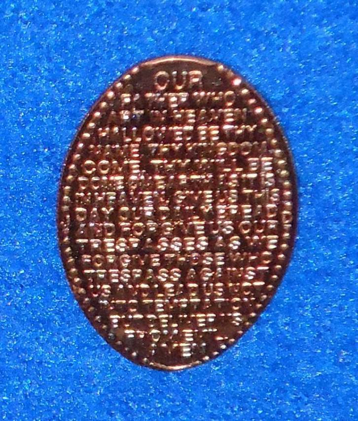 BRAND NEW SHIMMERING THE LORD'S PRAYER PENNY COLLECTOR'S ITEM COPPER COIN