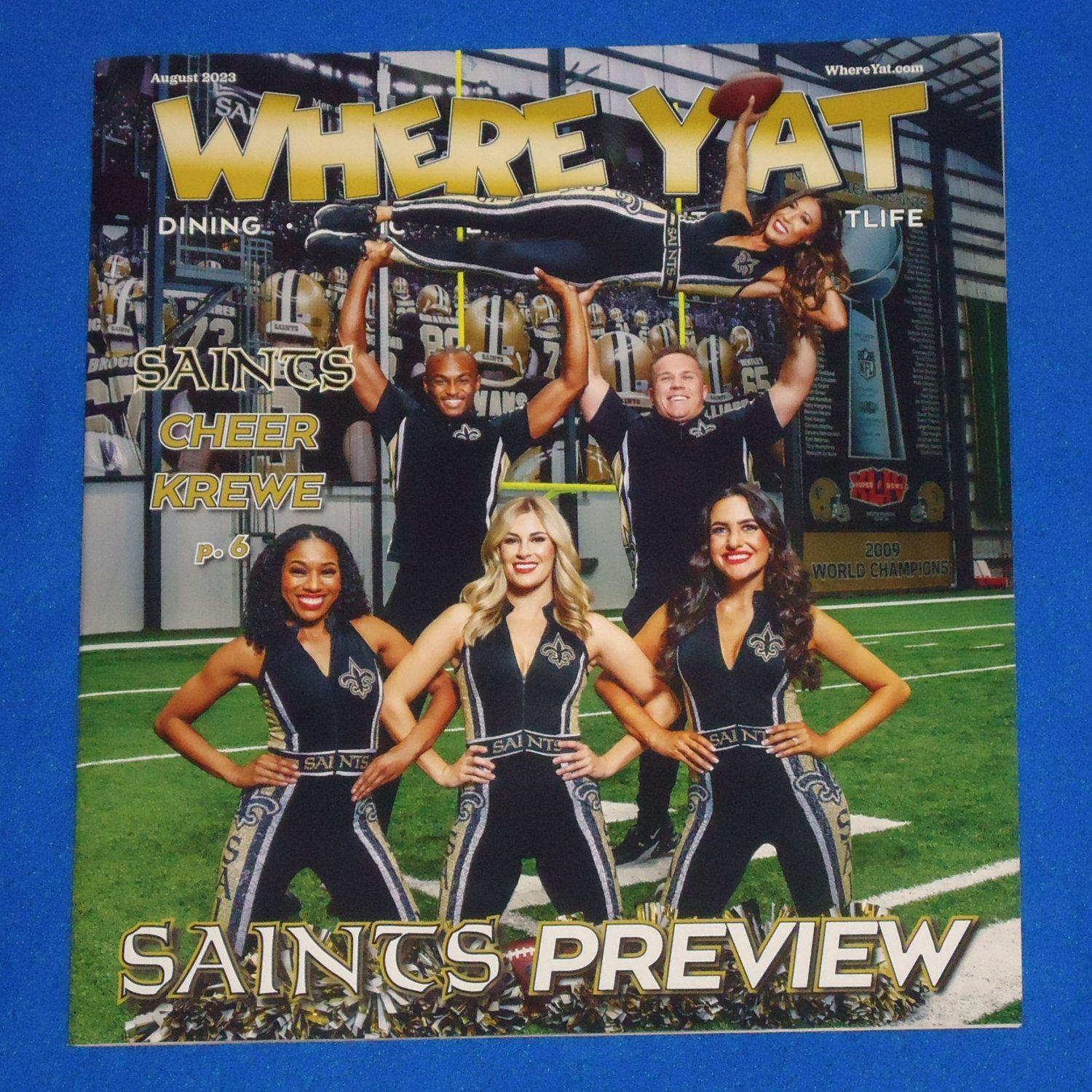 WHERE Y'AT MAGAZINE NEW ORLEANS SAINTS PREVIEW CHEER KREWE 2023 SAINTS ...