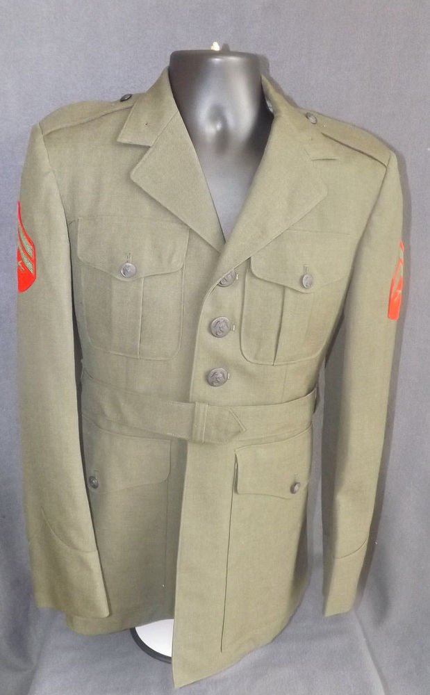 VINTAGE VIETNAM ERA MEN'S USMC CLASS A ALPHA CORPORAL JACKET GREEN 36 ...