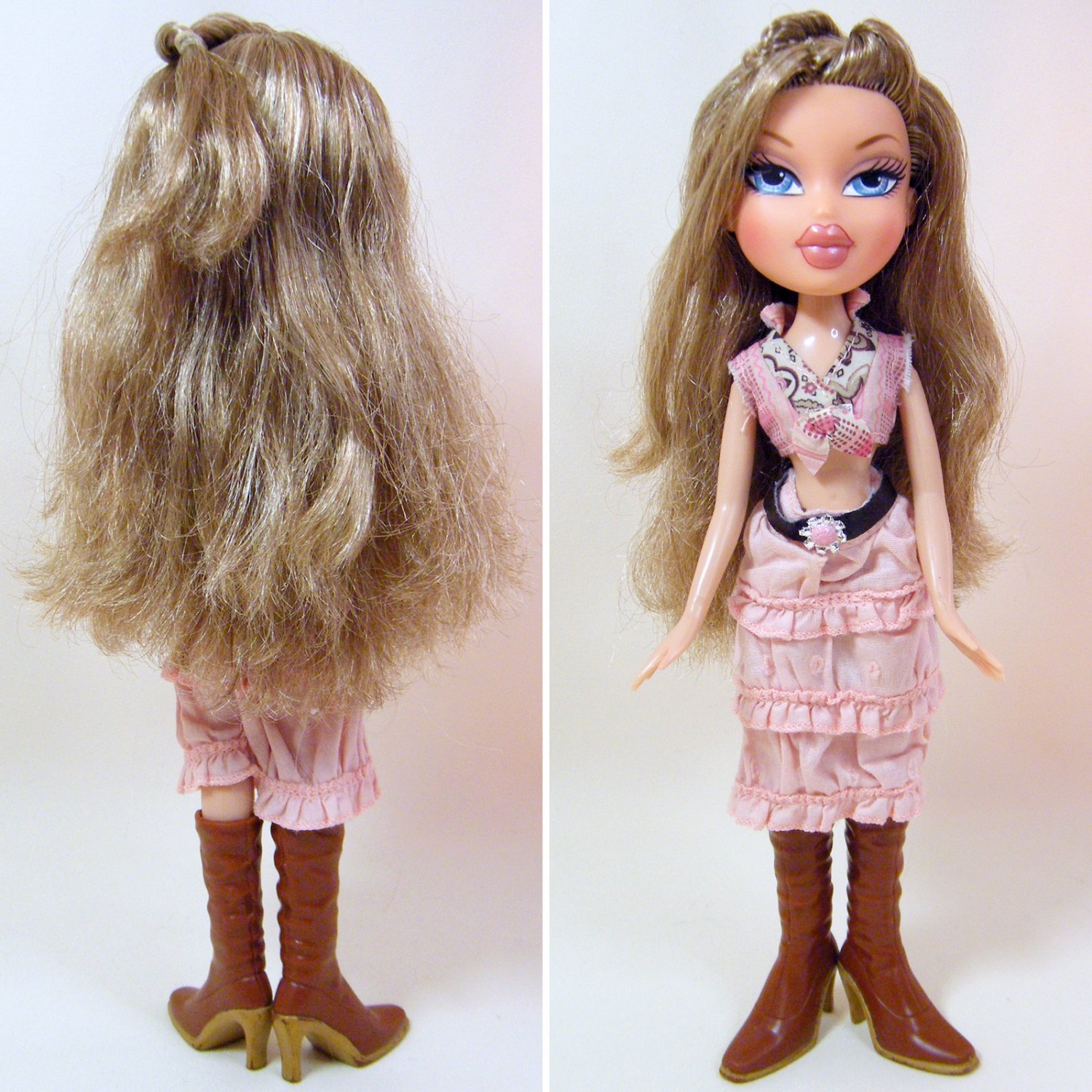 Bratz Rodeo CLOE in original Top and Skirt, Fianna Brown Boots