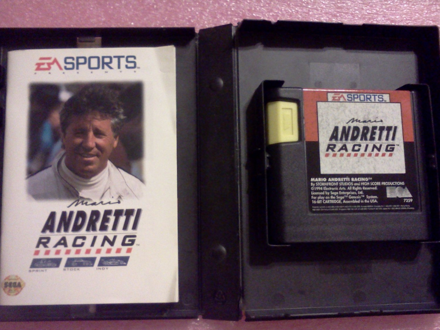Mario Andretti Racing Sega Genesis, 1994**FREE US Shipping**
