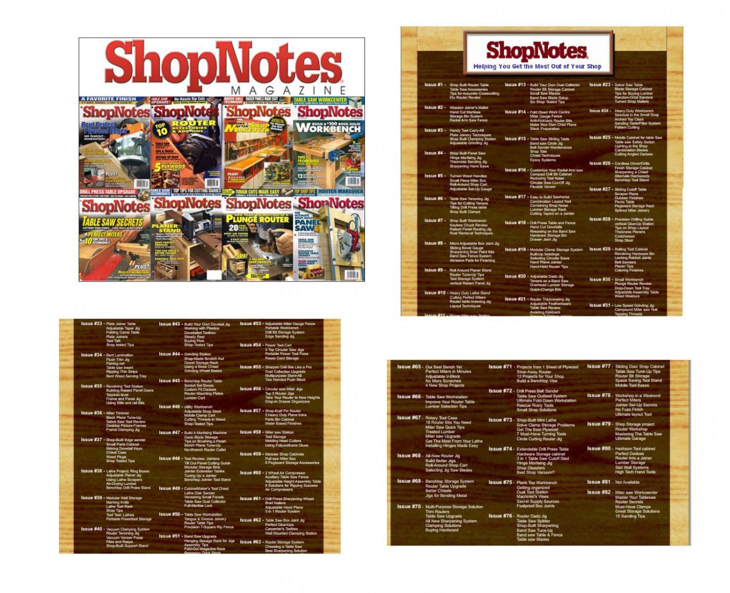 SHOPNOTES MAGAZINE COMPLETE SET 138 ISSUES WOODWORKING DIY PLAN TIPS ...