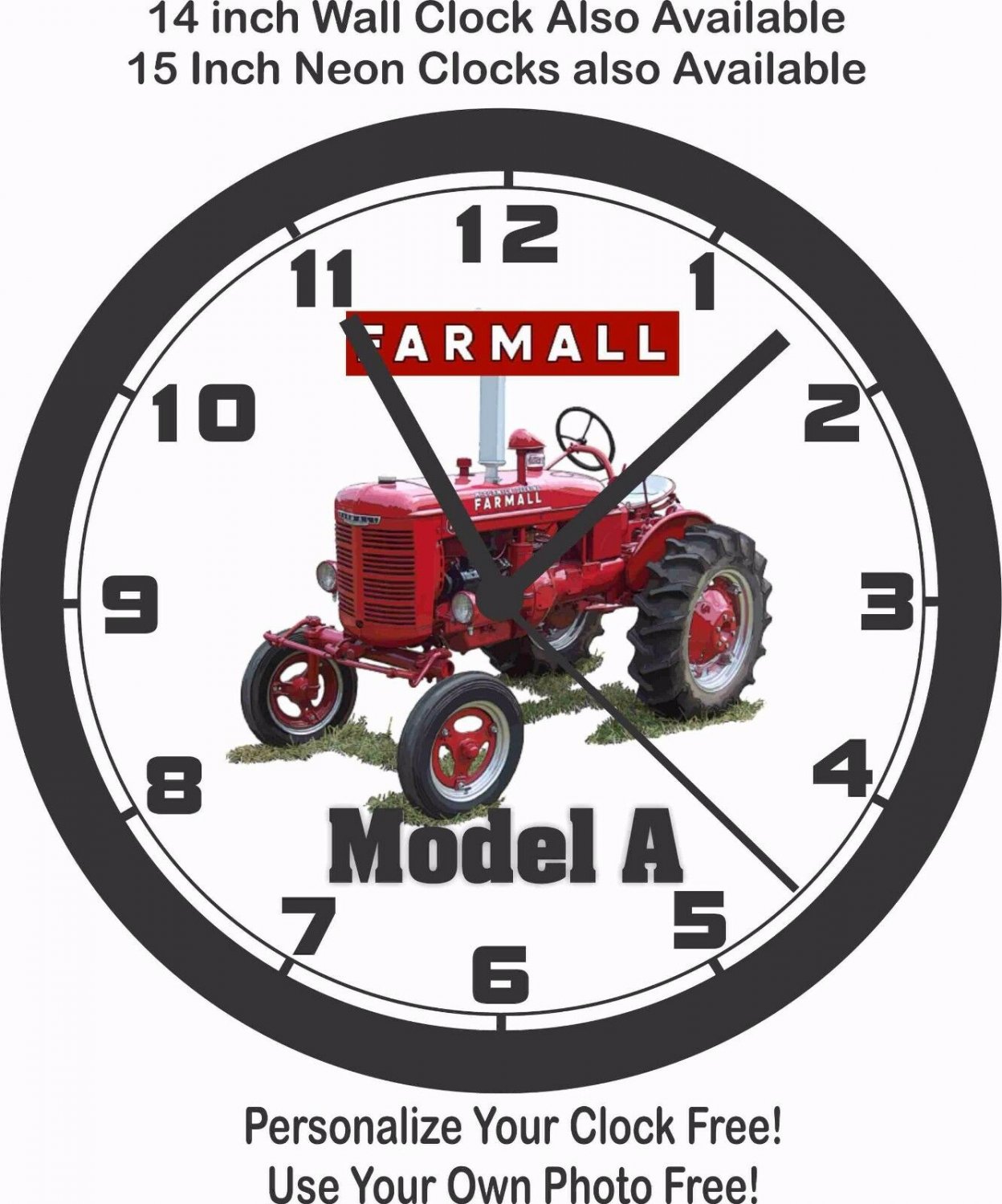 INTERNATIONAL-FARMALL MODEL A TRACTOR WALL CLOCK-JOHN DEERE