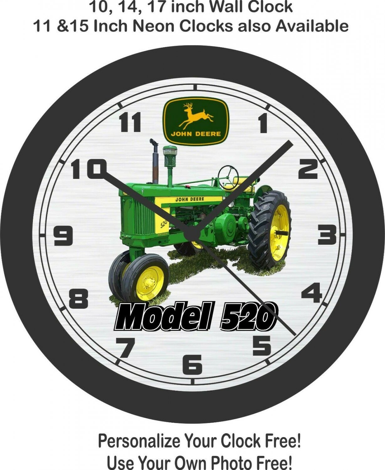 John Deere Model 520 Tractor Wall Clock-Free US Ship, Farmall, Kubota