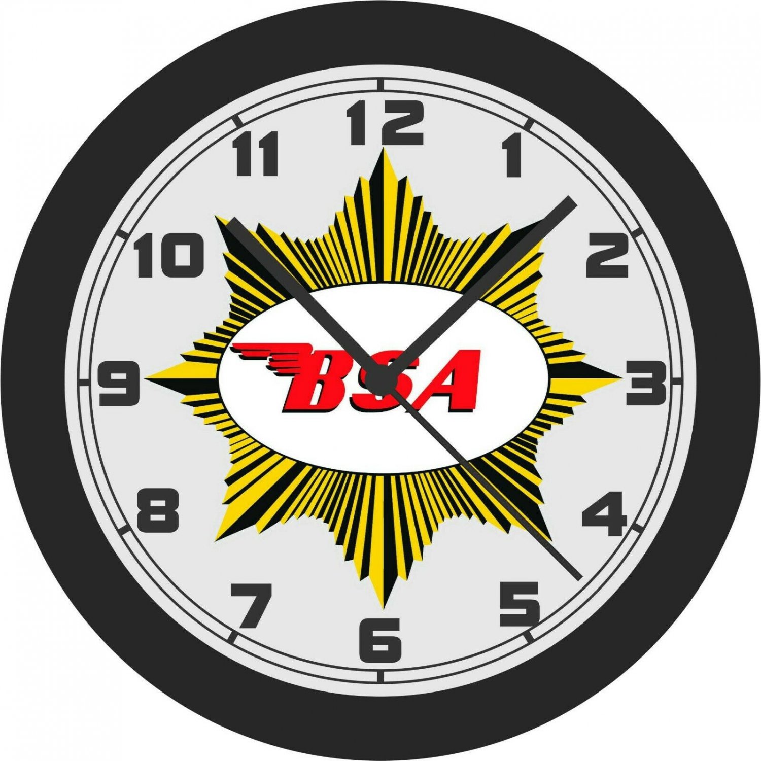 BSA MOTORCYCLE LOGO WALL CLOCK-FREE US SHIP