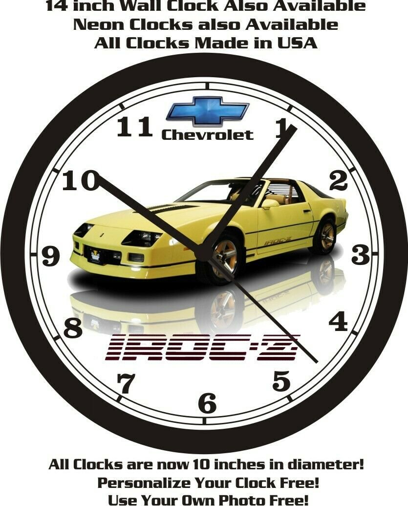 1987 CHEVROLET CAMARO IROC Z WALL CLOCK-FREE USA SHIP