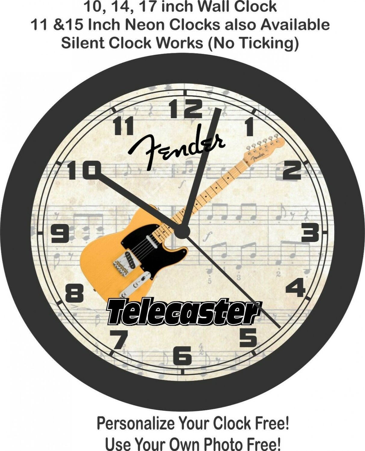 Fender American Original 50's Telecaster Guitar Wall Clock-Gibson