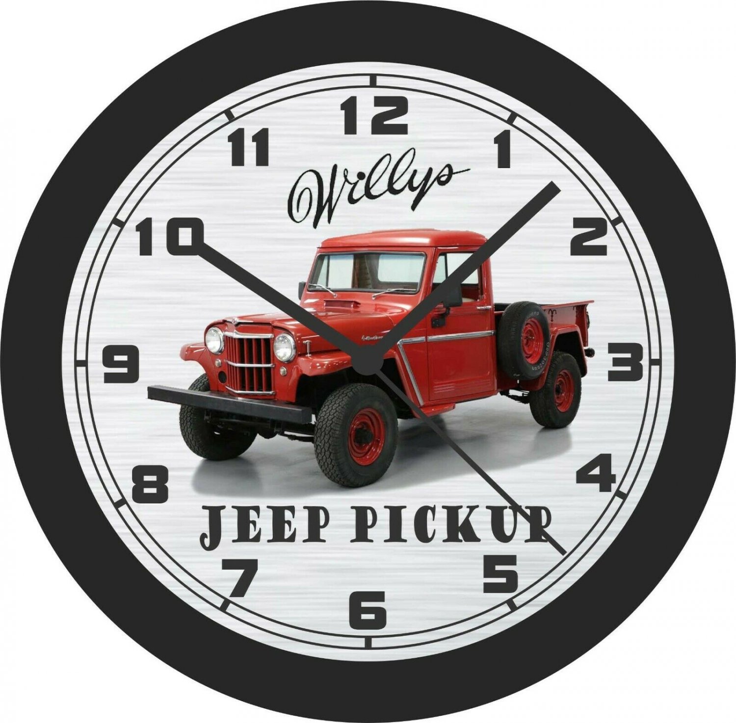 Willys Jeep Pickup Truck Wall Clock-Free US Ship-Choose 1 of 2 Colors