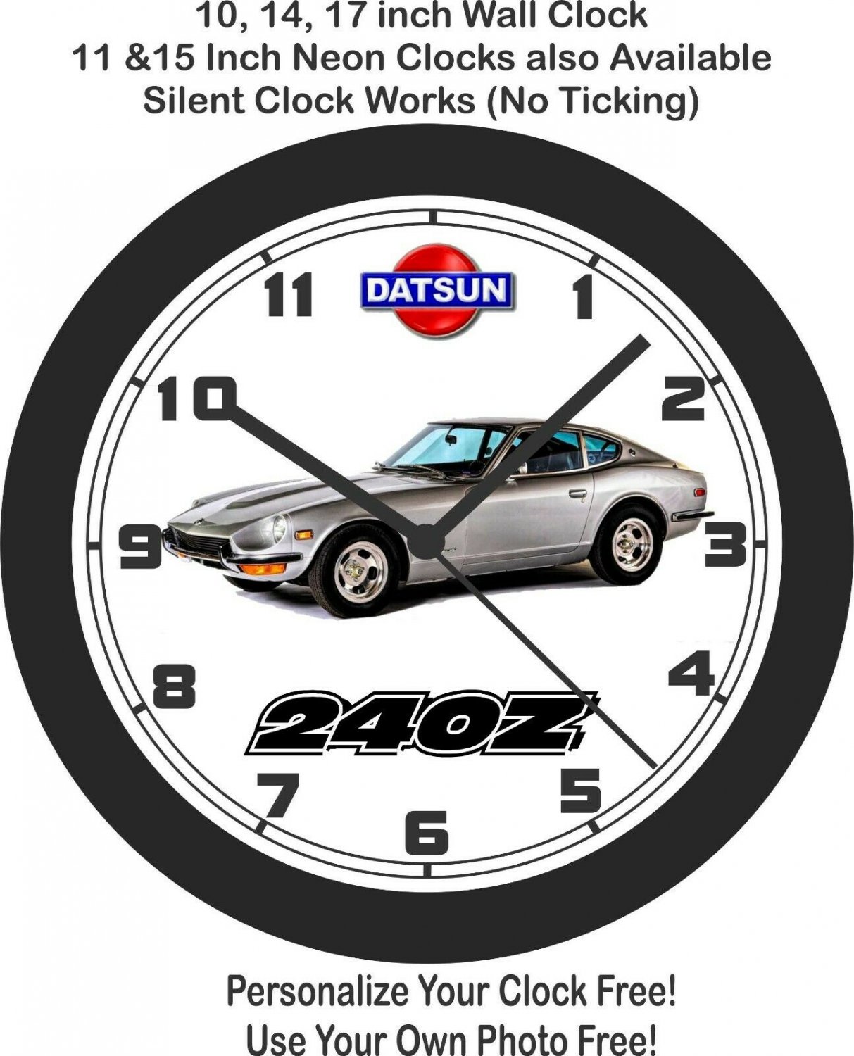 1969 Datsun 240Z Wall Clock-Free US Ship