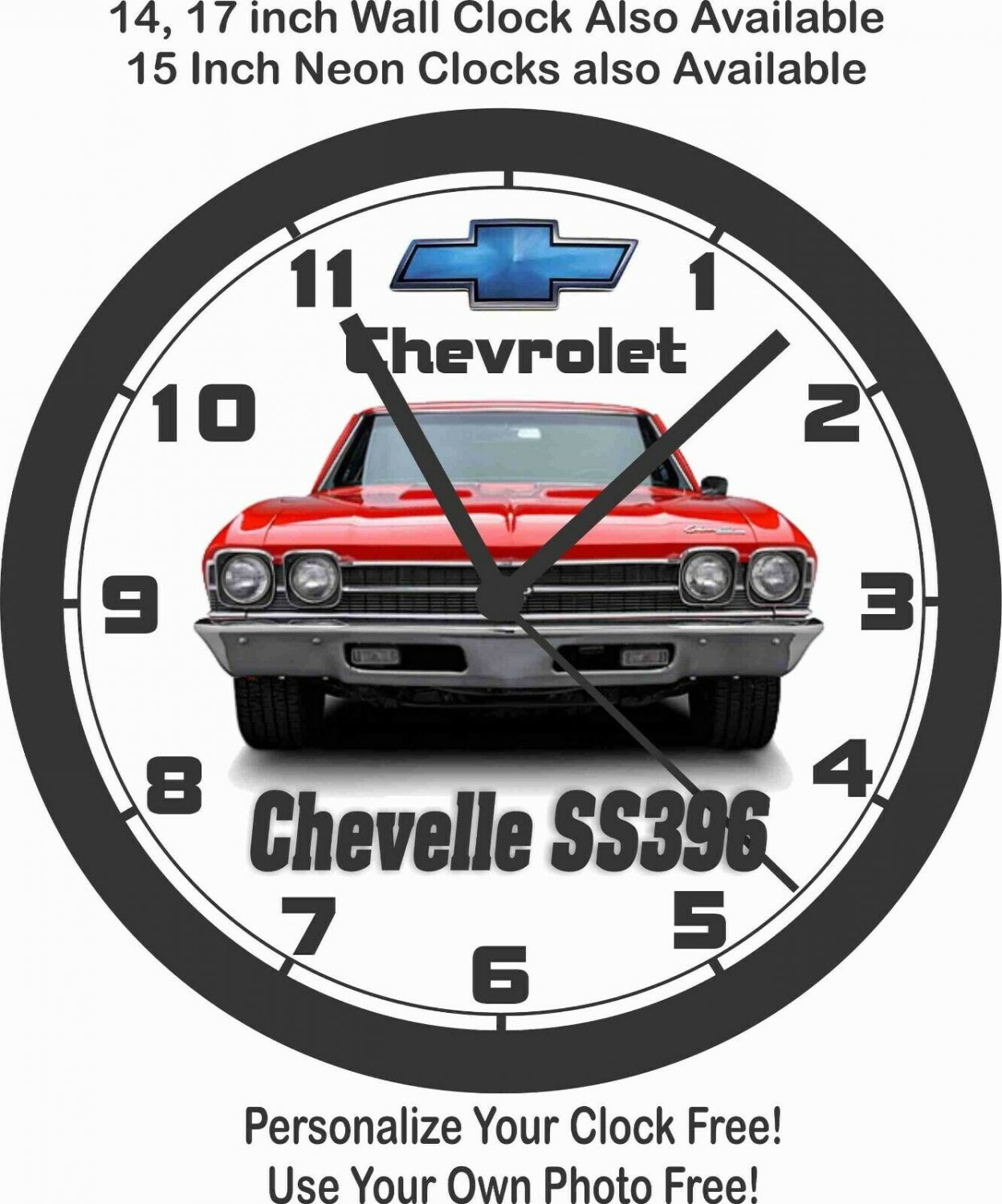 1969 CHEVROLET CHEVELLE SS WALL CLOCK-FREE USA SHIP-Choose 1 of 2