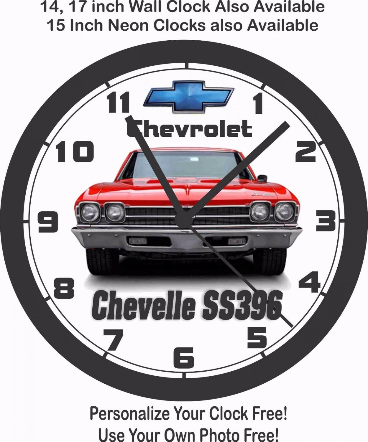 1969 CHEVROLET CHEVELLE SS396 WALL CLOCK-FREE USA SHIP