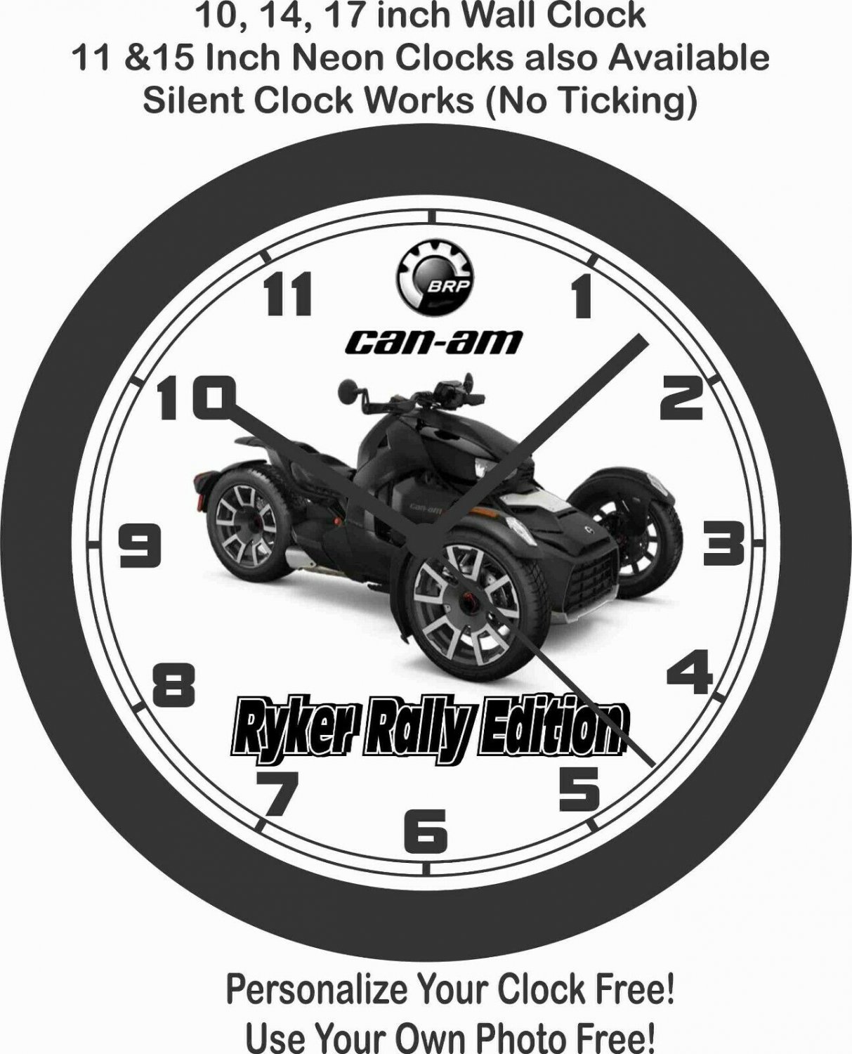2019 Can-Am Ryker Rally Edition Wall Clock-Other Colors & Models Available