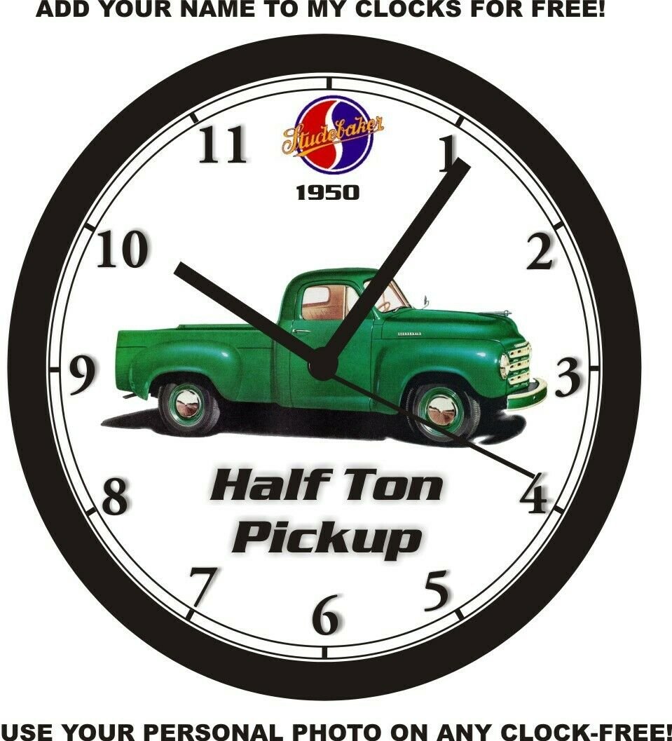 1950 STUDEBAKER HALF TON PICKUP TRUCK WALL CLOCK-Free USA Ship