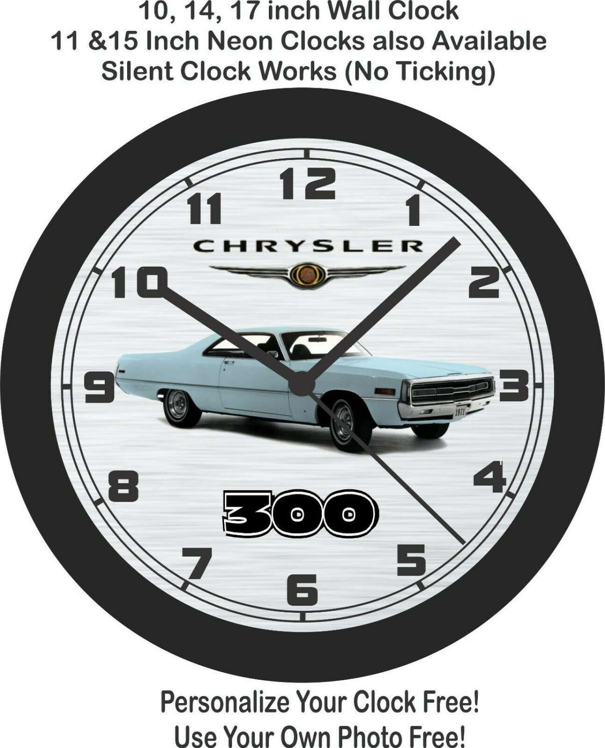 1971 Chrysler 300 Wall Clock-Free US Ship
