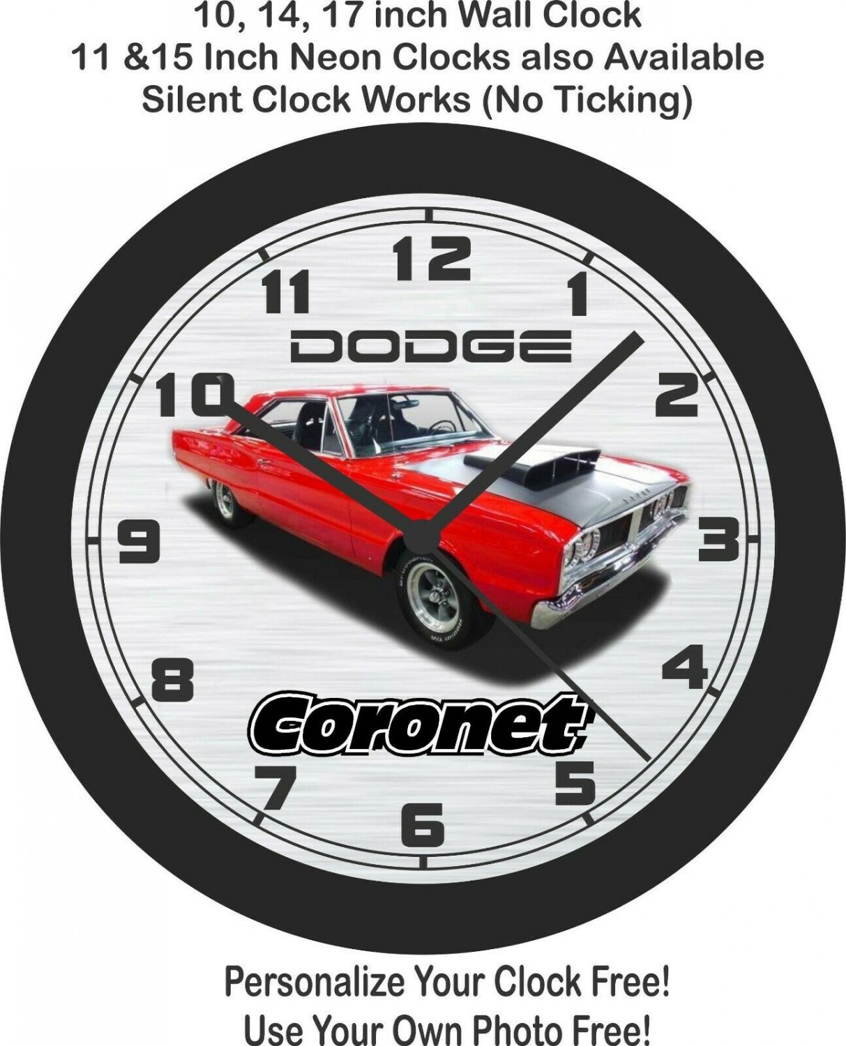 1966 Dodge Coronet Wall Clock-Free US Ship