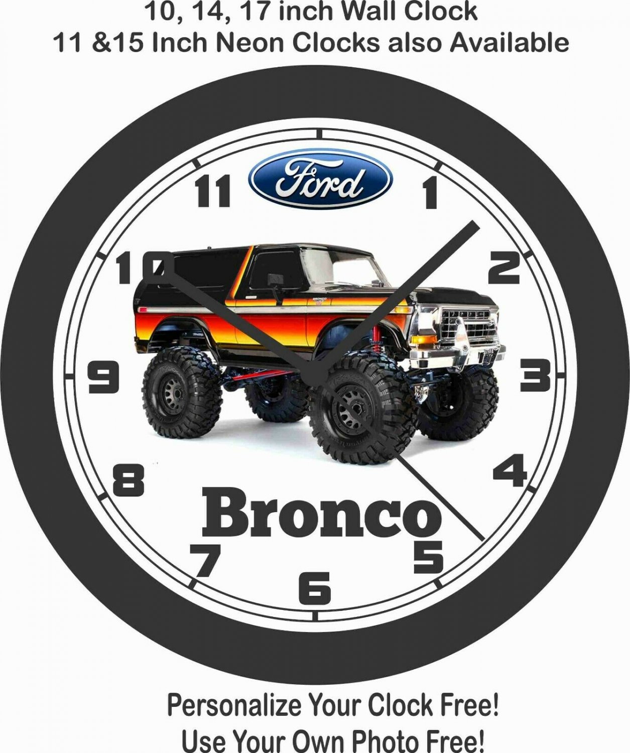 1979 FORD BRONCO WALL CLOCK-JEEP, CHEVROLET, BLAZER, DODGE