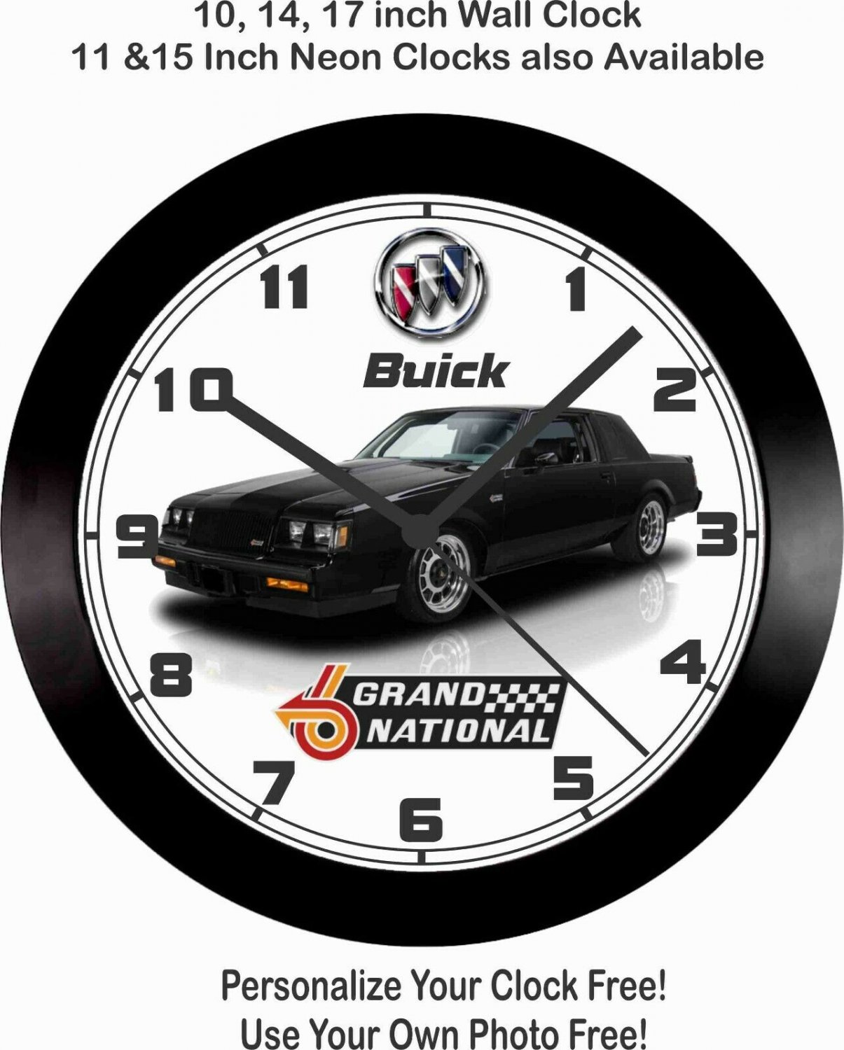 BUICK GRAND NATIONAL WALL CLOCK-FREE USA SHIP!, CAMARO, MUSTANG, CHEVELLE
