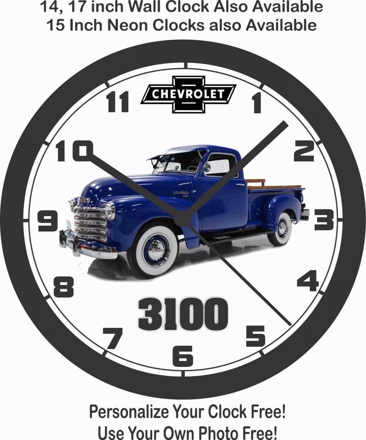 1950 CHEVROLET 3100 PICKUP TRUCK WALL CLOCK-FREE USA SHIP!