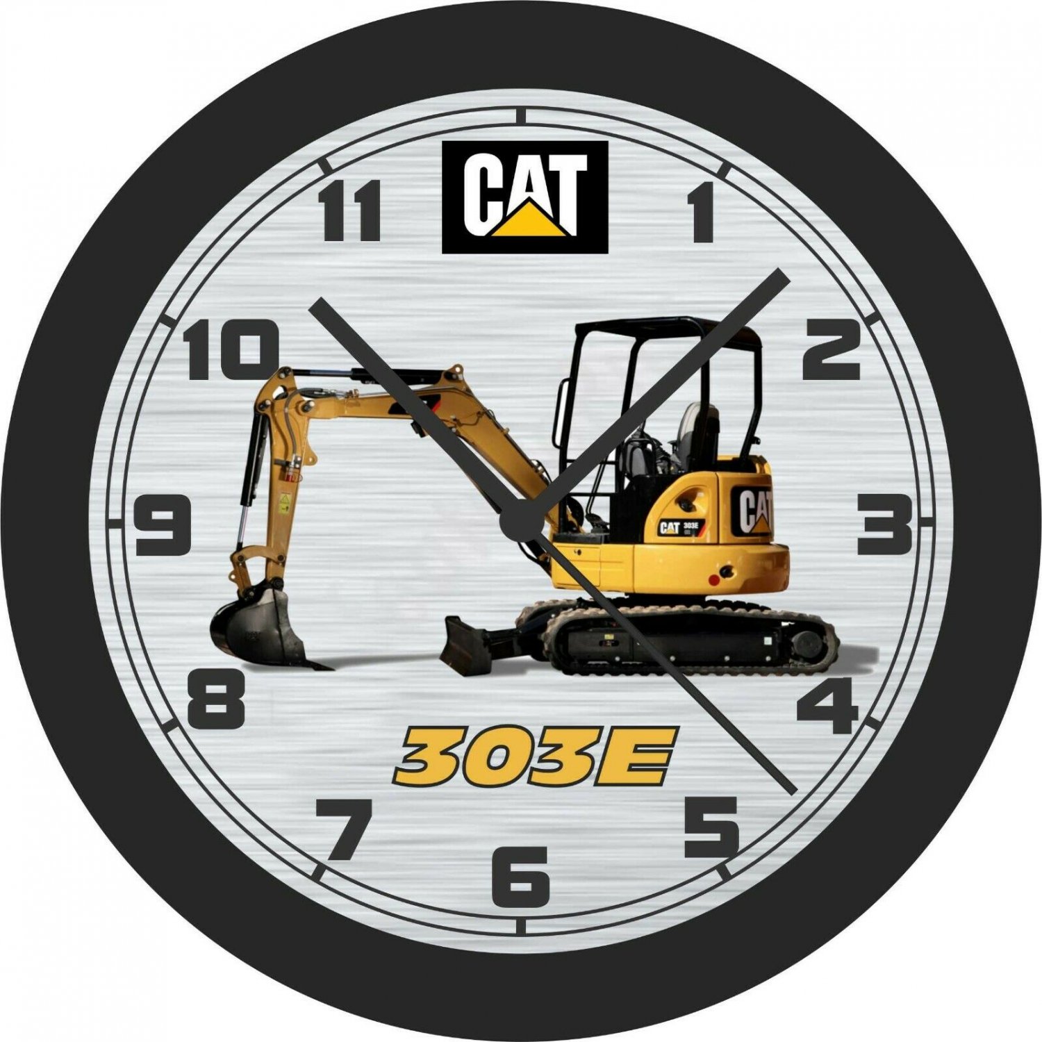 Cat 303E Mini Hydraulic Excavator Wall Clock-Free US Ship
