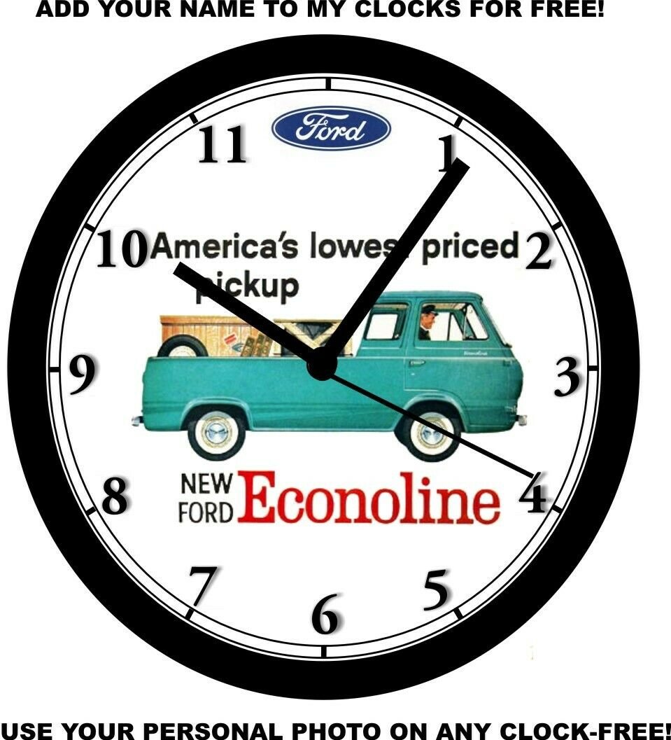 1961 Ford Econoline Pickup Wall Clock-Free USA Ship