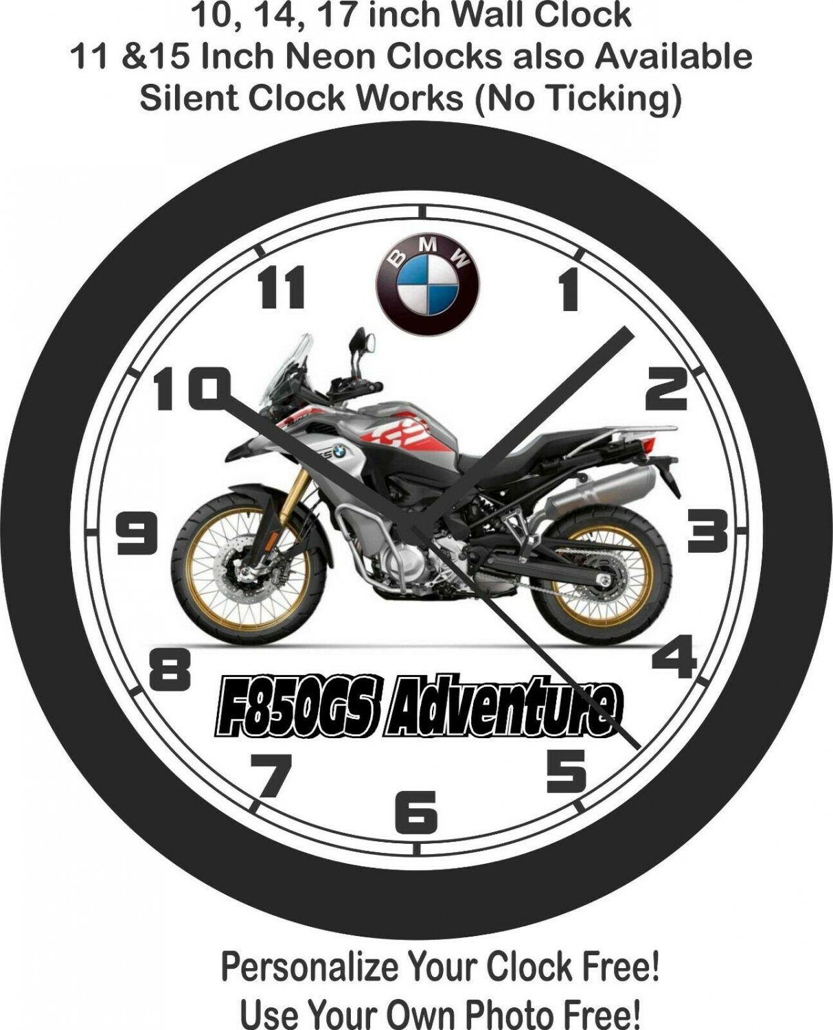 2020 BMW F850GS Adventure Motorcycle Wall Clock-Free US Ship