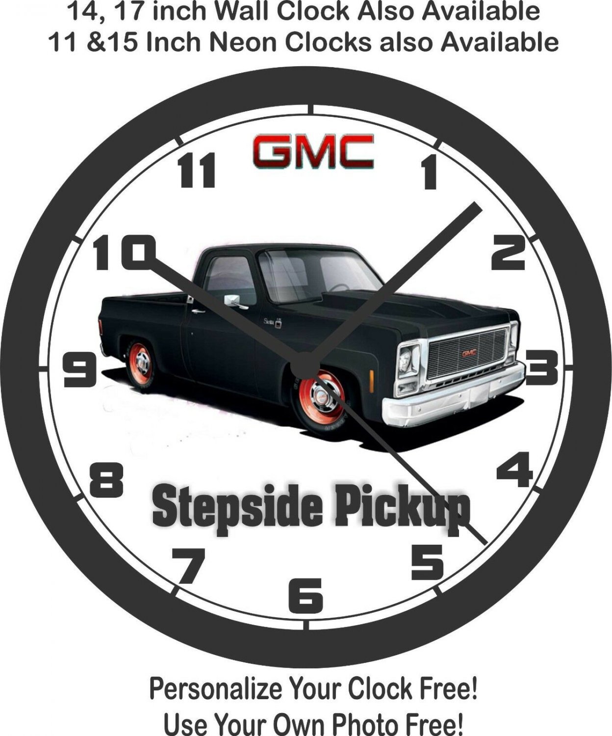 1979 GMC STEPSIDE PICKUP TRUCK WALL CLOCK, CHEVROLET, FORD, DODGE