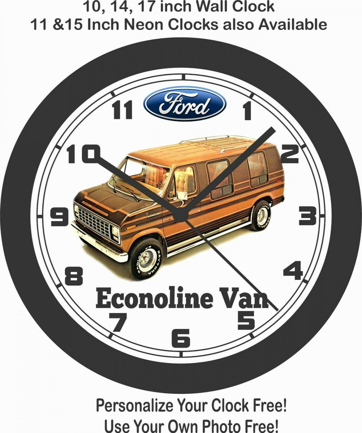 1982 FORD ECONOLINE VAN WALL CLOCK-NEW!