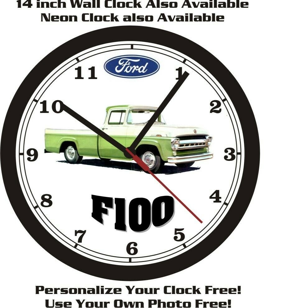 1957 FORD F100 PICKUP TRUCK WALL CLOCK-FREE USA SHIP!