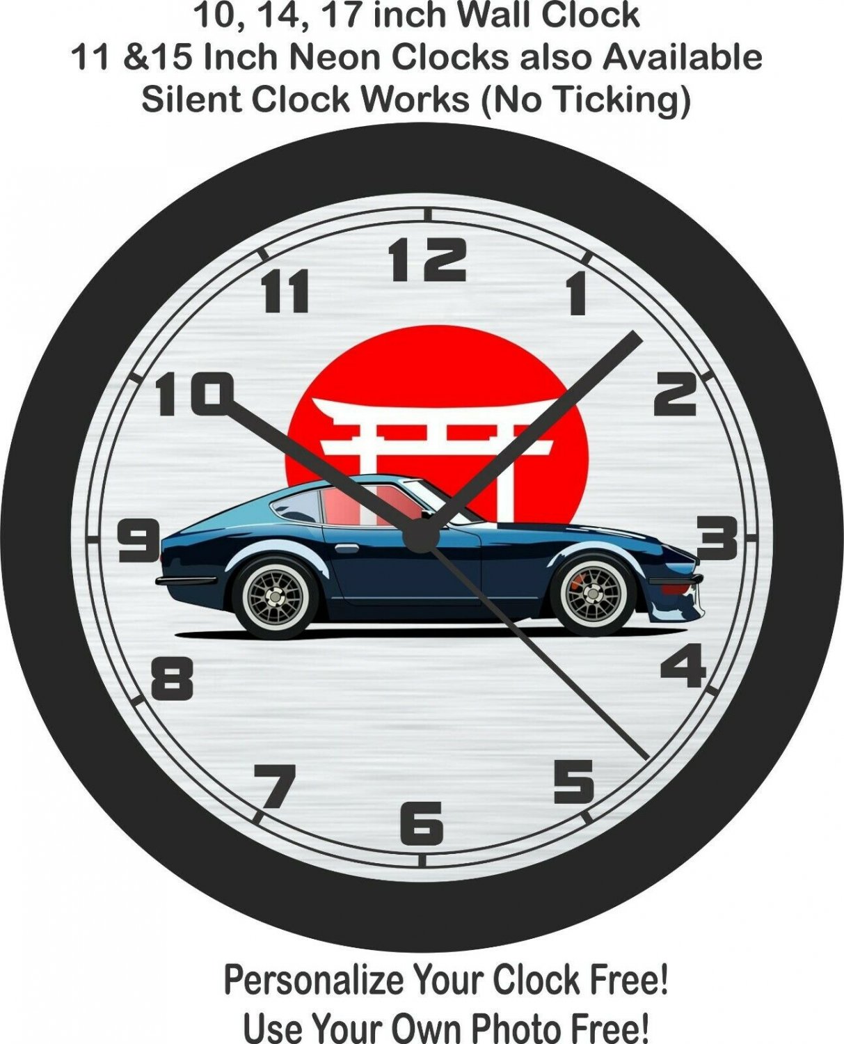 Nissan-Datsun 280Z Blue Wall Clock-Free US Ship