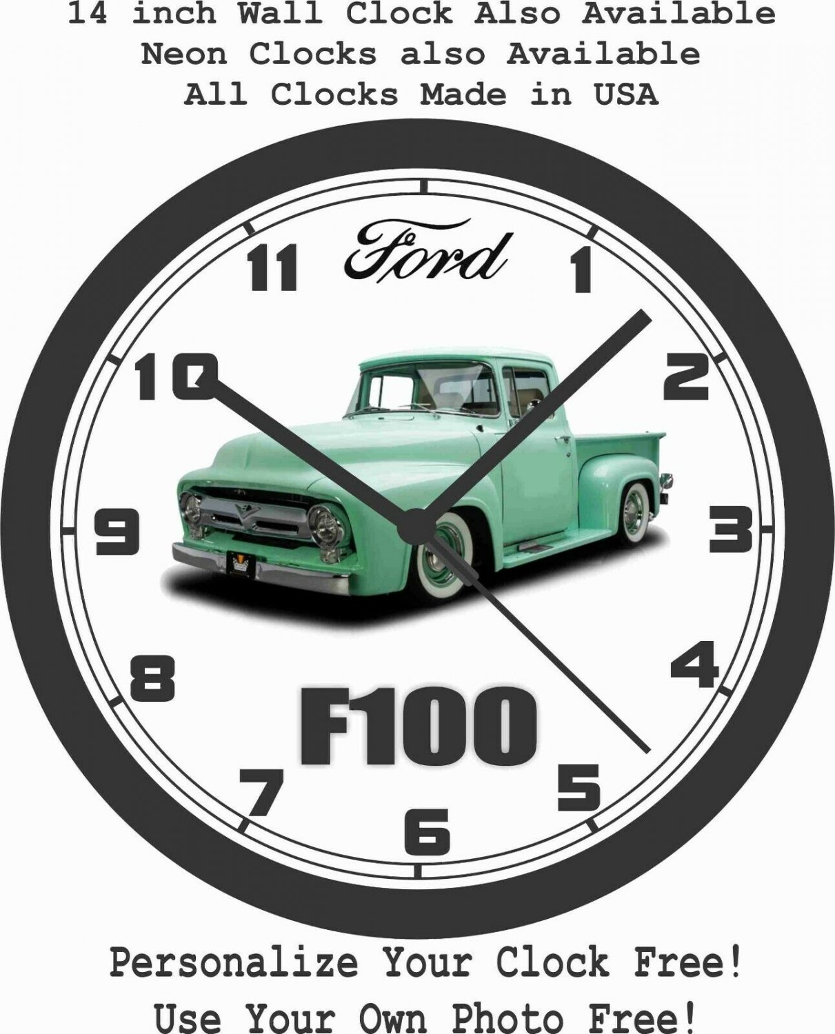 1956 FORD F100 PICKUP TRUCK WALL CLOCK-FREE USA SHIP!