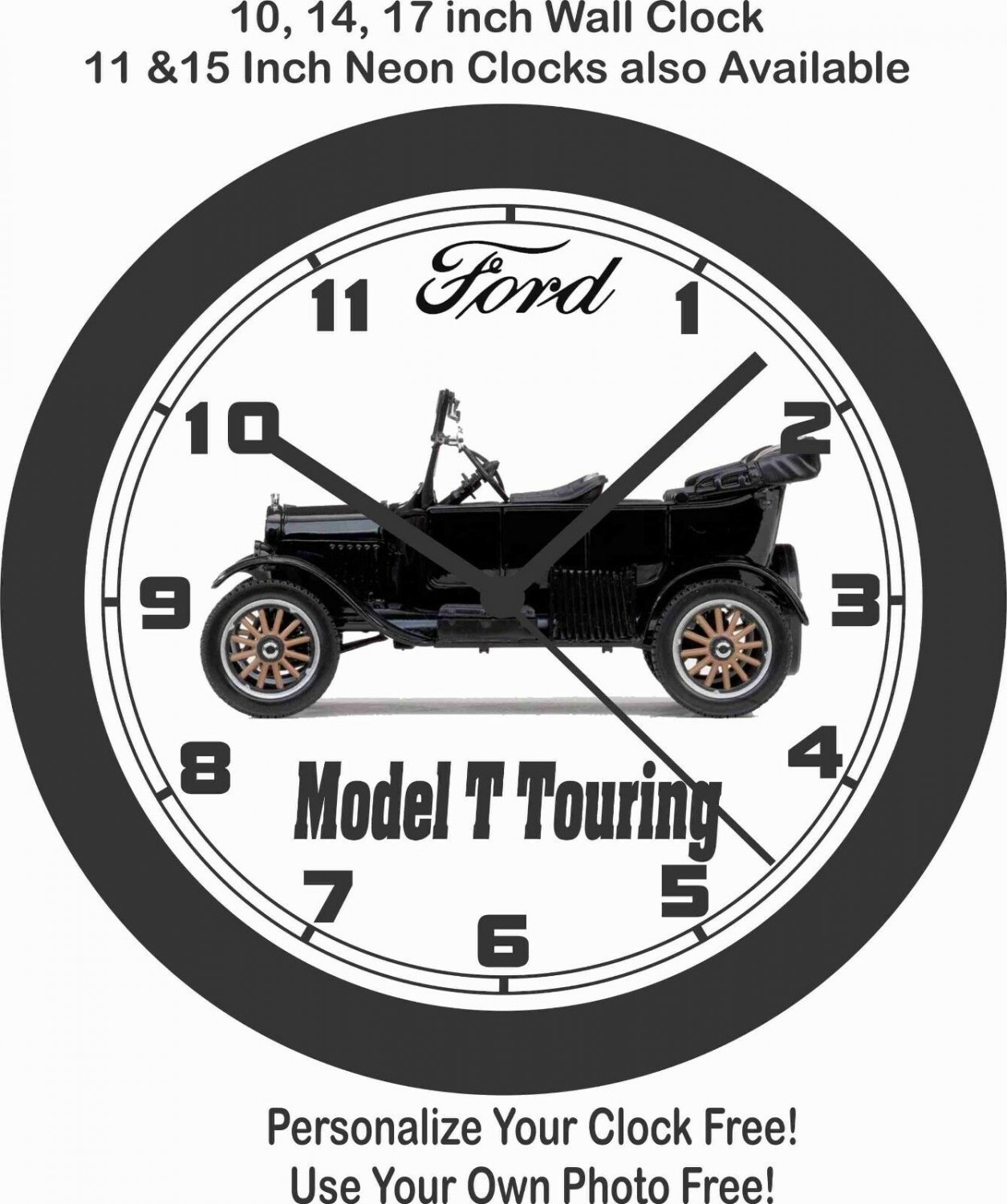 1925 FORD MODEL T TOURING CAR WALL CLOCK-FREE USA SHIP
