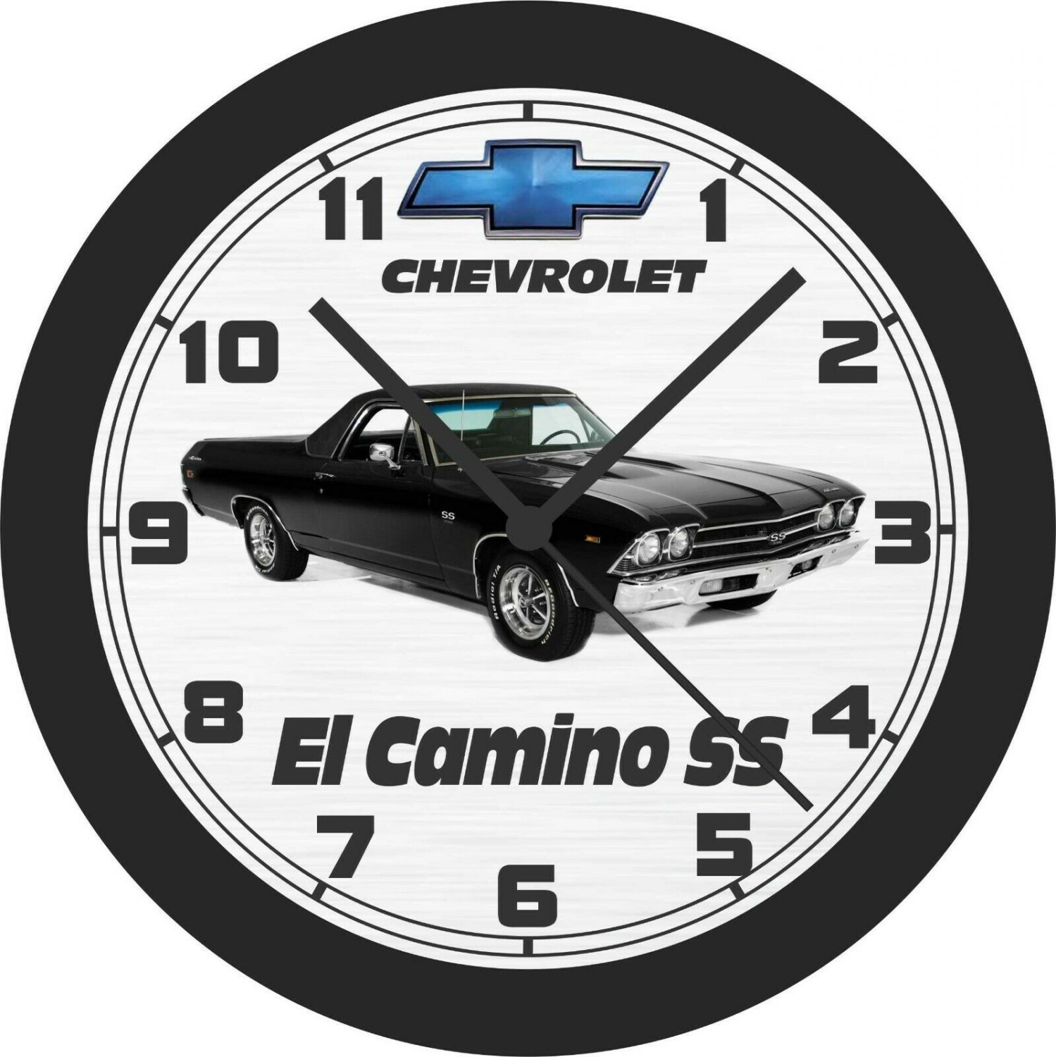 1969 Chevrolet El Camino SS (Black) Wall Clock-Free US Ship
