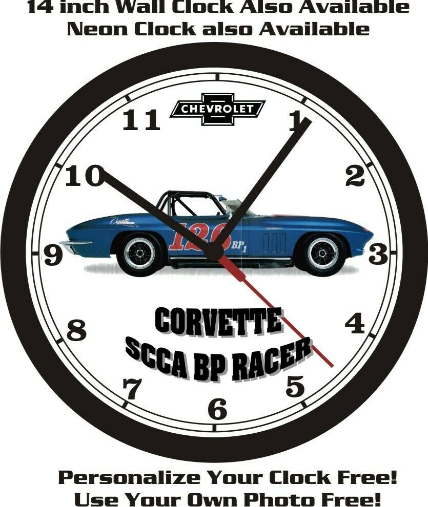1965 CHEVROLET SCCA BP RACER WALL CLOCK-FREE USA SHIP!
