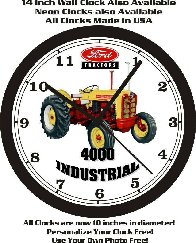 FORD 4000 INDUSTRIAL TRACTOR WALL CLOCK-FREE USA SHIP-John Deere ...