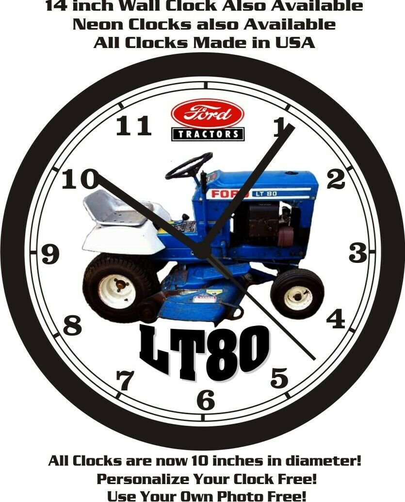 FORD LT80 LAWN TRACTOR WALL CLOCK-FREE USA SHIP-John Deere, Cub Cadet