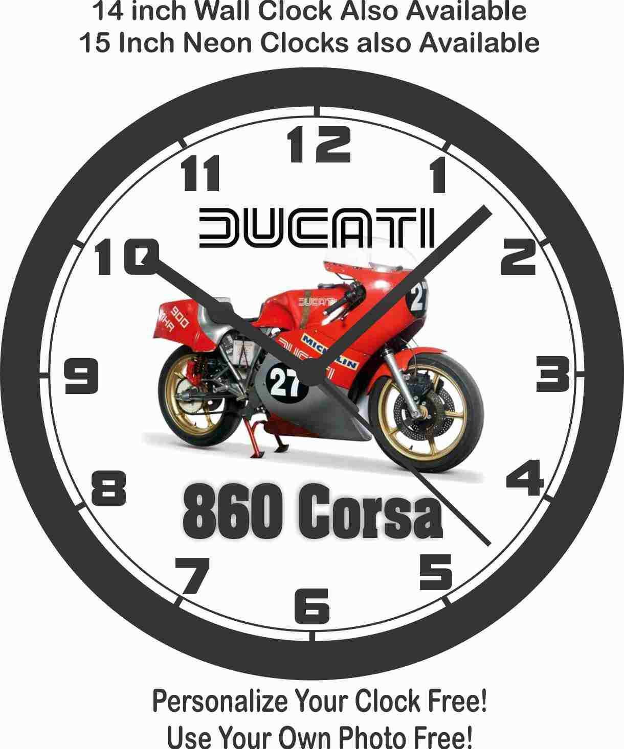 1980 DUCATI 860 CORSA SUPERBIKE WALL CLOCK-NEW!-Free USA Ship