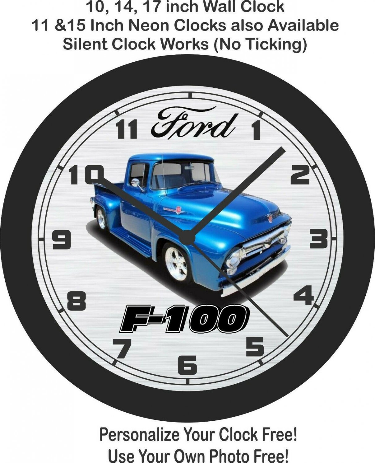 1956 Ford F-100 Pickup Truck Wall Clock-Free US Ship, Dodge, GMC, Chevrolet