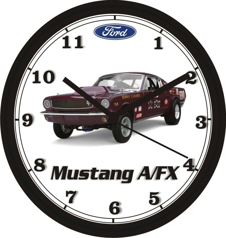 1965-1966 FORD MUSTANG AFX RACE CAR BIG 10, 14 or 17 INCH WALL CLOCK ...