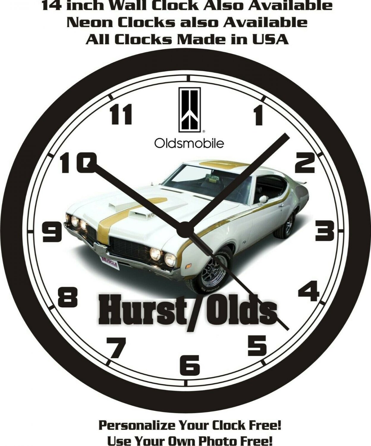 1969 OLDSMOBILE HURST OLDS WALL CLOCK-FREE USA SHIP