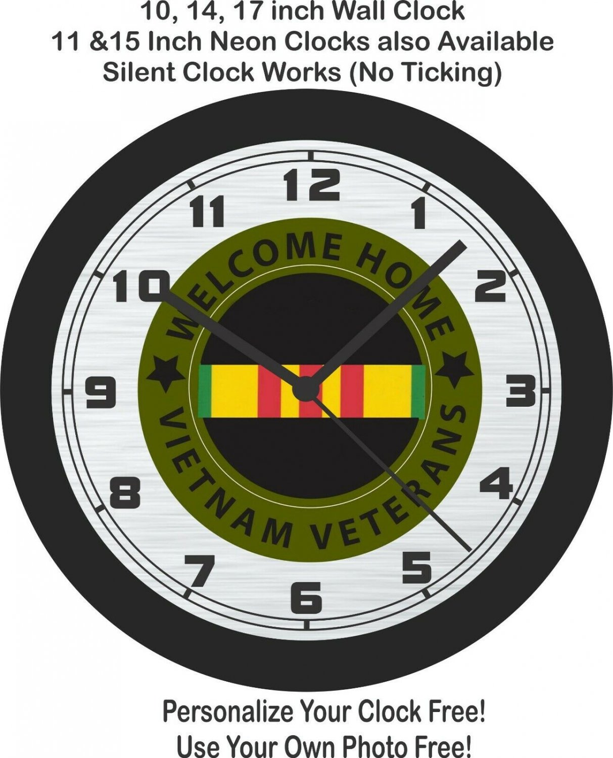 Welcome Home Vietnam veterans Wall Clock-Free US Ship