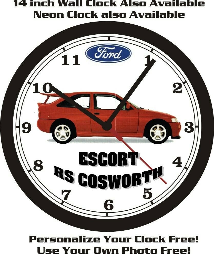 FORD ESCORT RS COSWORTH WALL CLOCK-FREE USA SHIP!