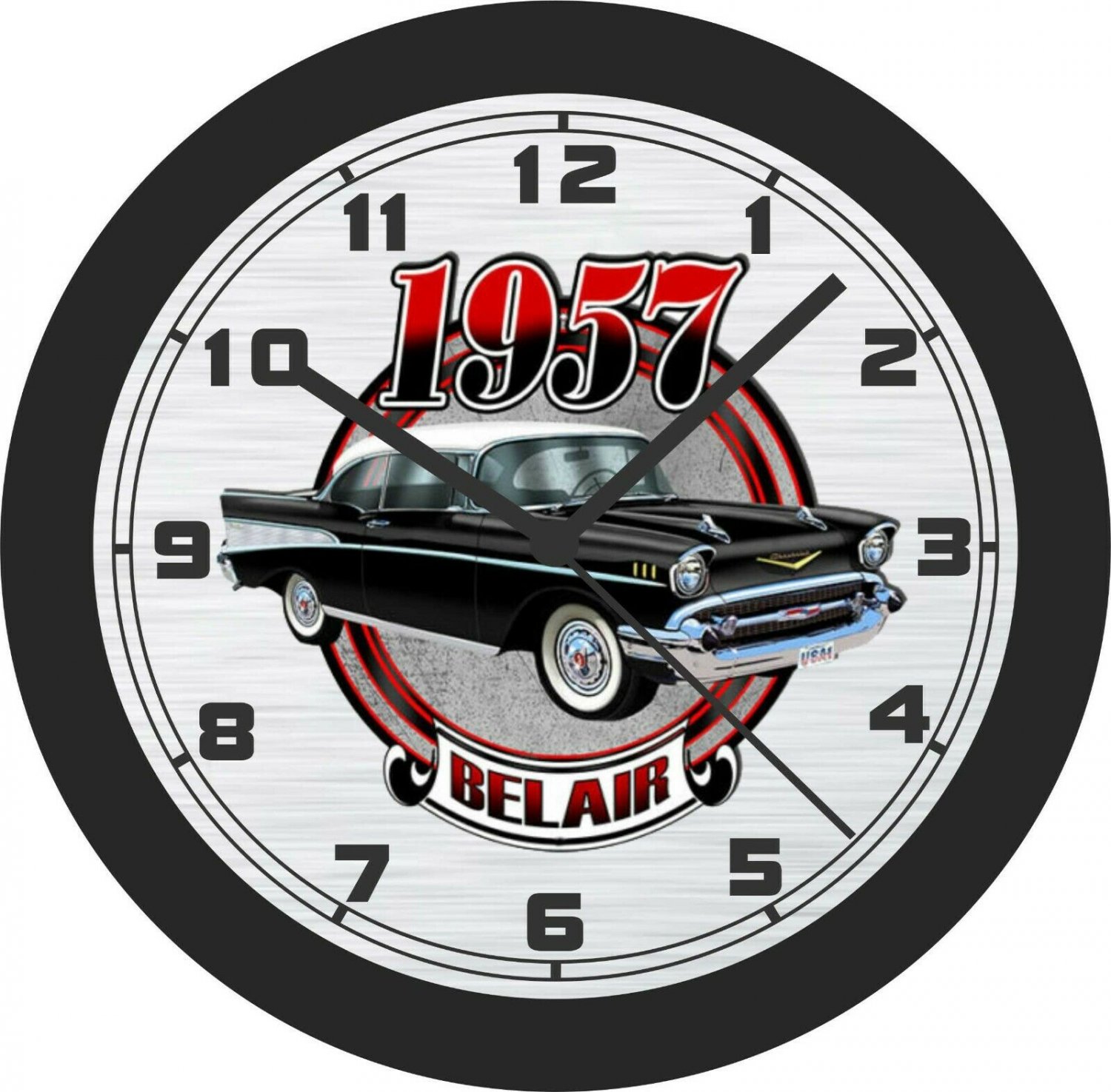1957 Chevrolet BelAir Wall Clock-Choose 1 of 4 Colors