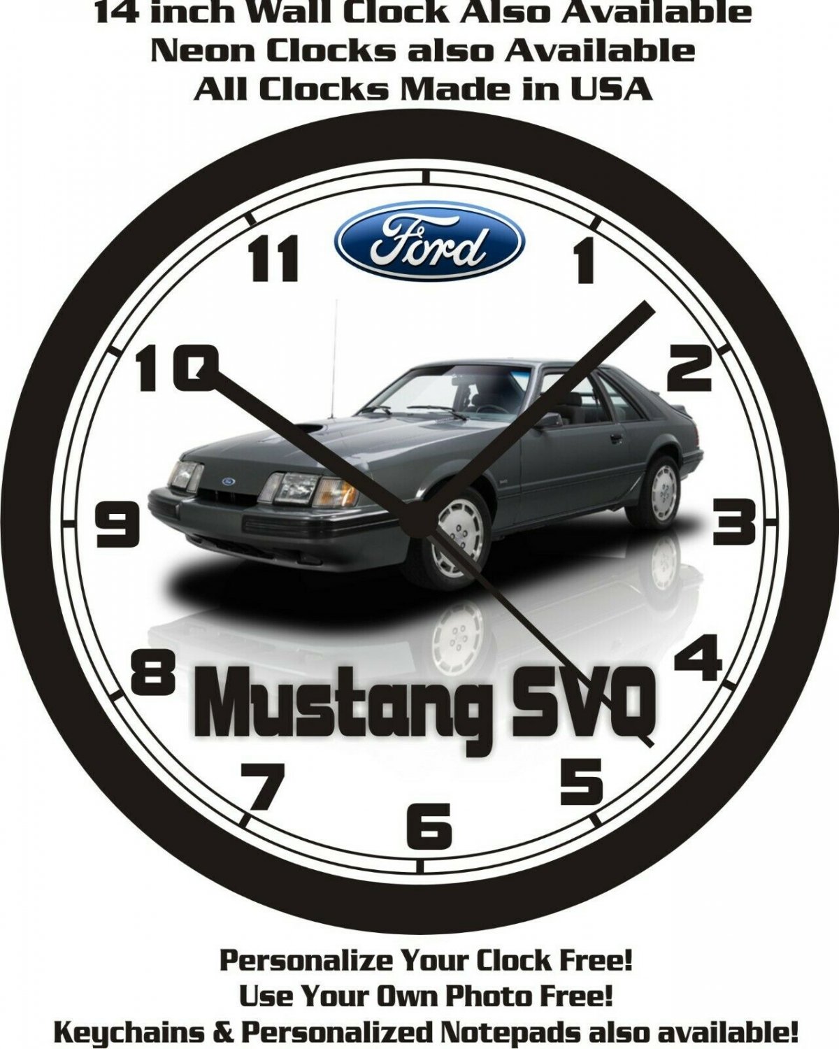 1986 FORD MUSTANG SVO WALL CLOCK-FREE USA SHIP!